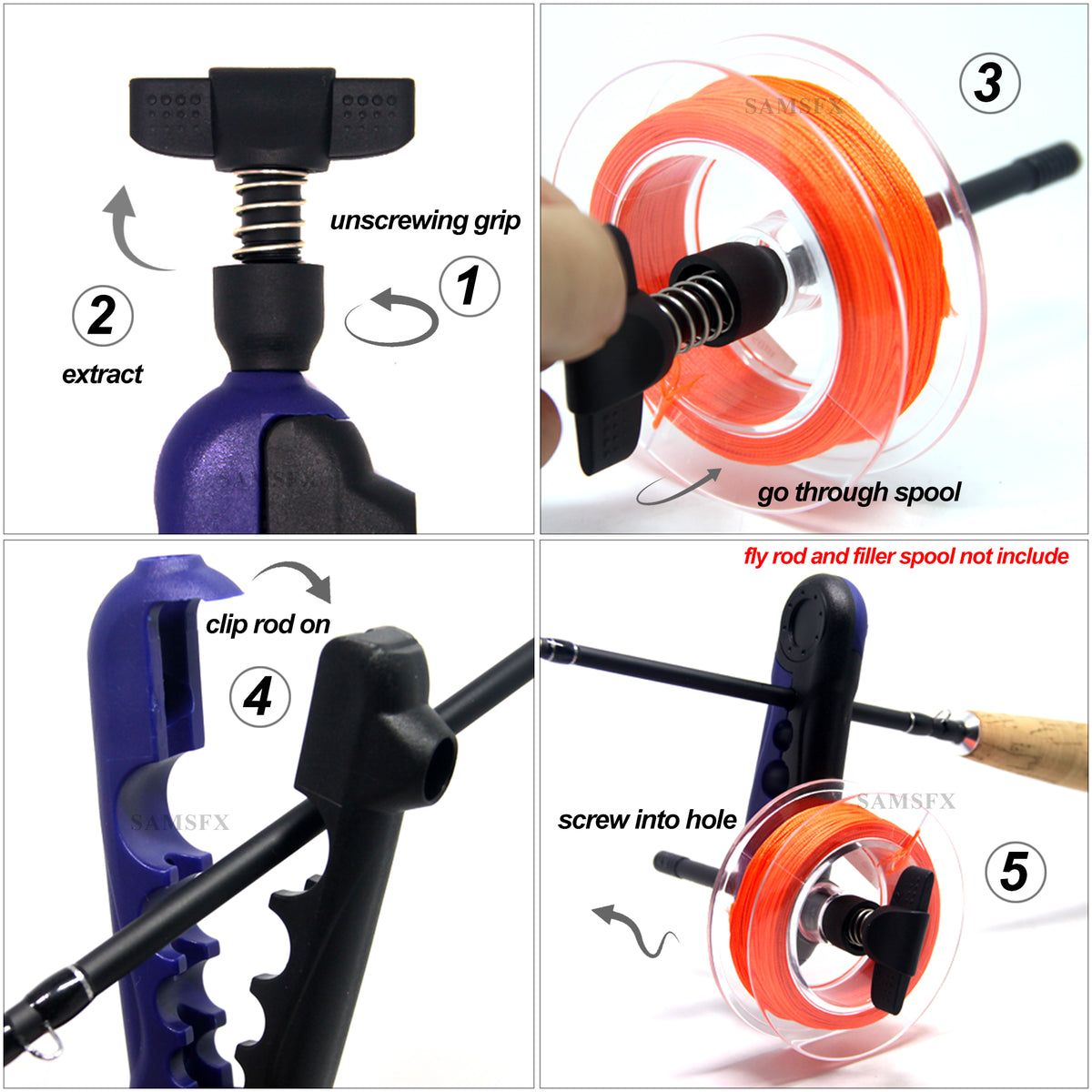SAMSFX Portable Universal Fishing Line Spooler – samsfxfishing