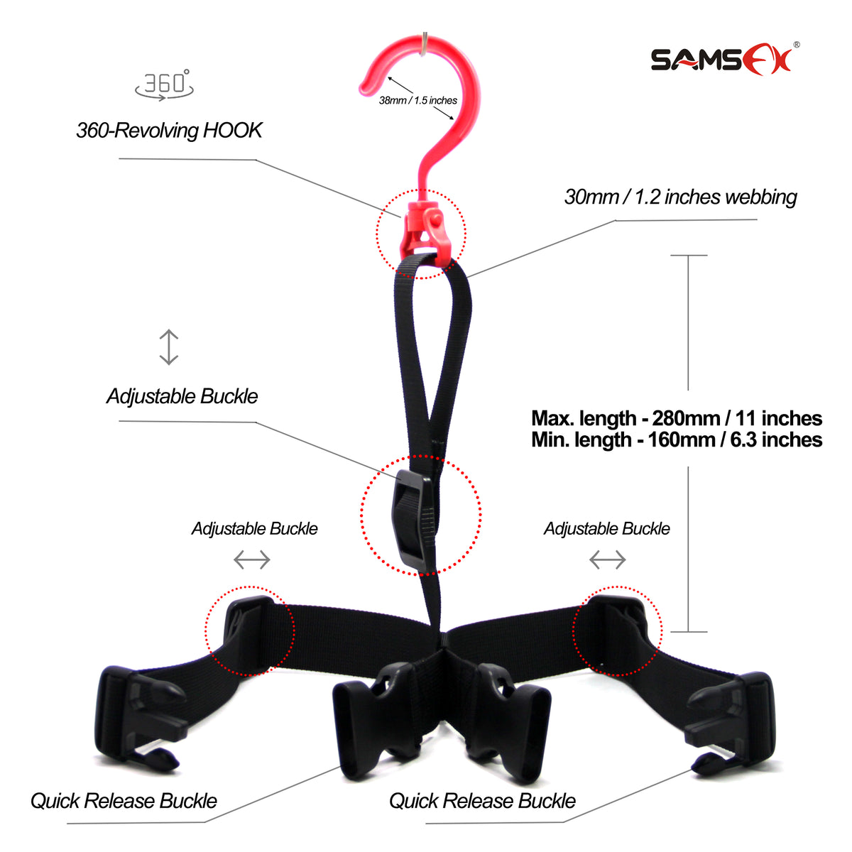 SAMSFX Fishing Boot and Wader Hanger Strap Belt Drying Rack Storage ...